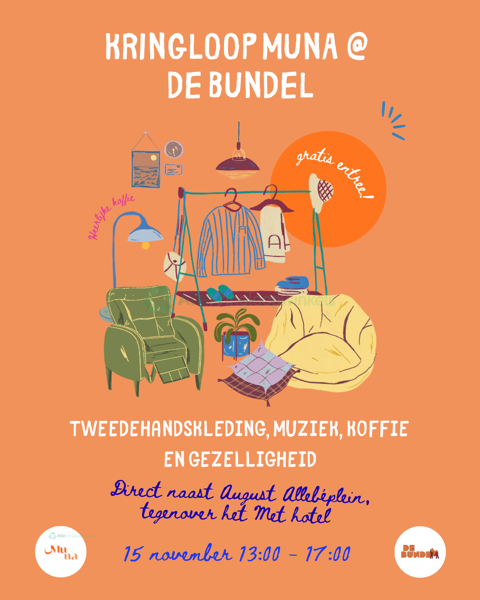 Kleding Pop-Up van Kringloop Muna & De Bundel in Amsterdam